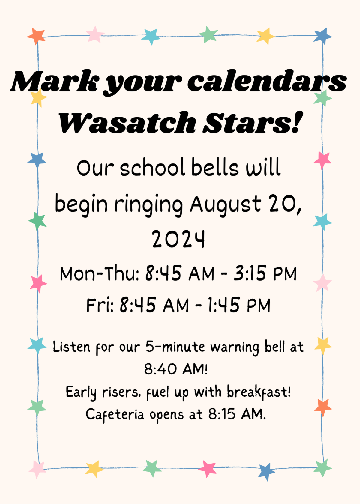 2024-2025 Bell Schedule | News Details