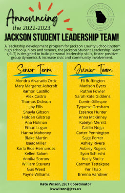 school junior leadership team