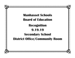 recognition board heading