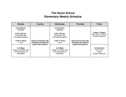 Schedules - The Haven School