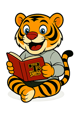 tiger reading