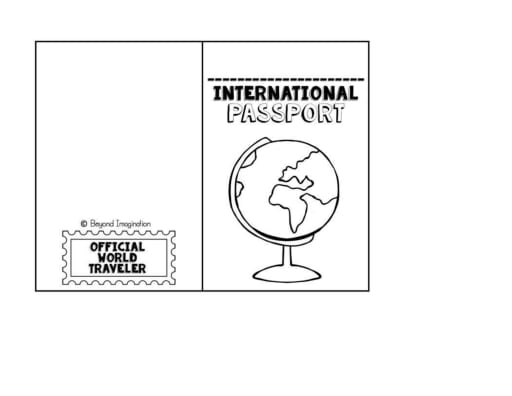 passport coloring page printable