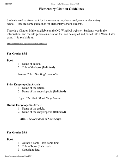 simple citation examples