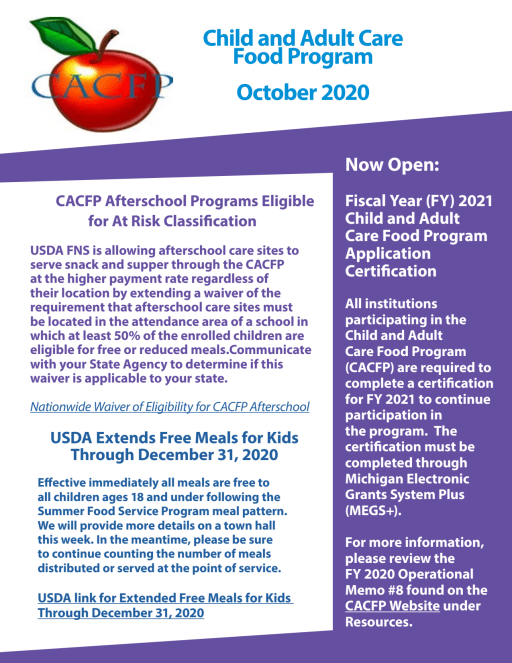 Child And Adult Care Food Program