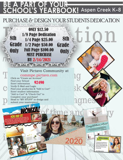 Eighth Grade Yearbook Dedications