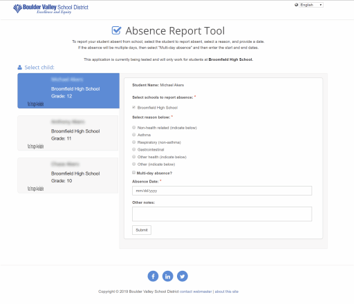 absent student report