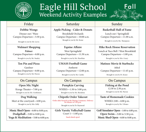 friday a school weekend