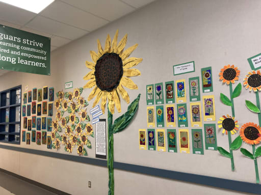 sunflowers display