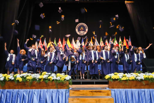 High School Graduation Stage Decorations SIFA 8th Promotional Ceremony