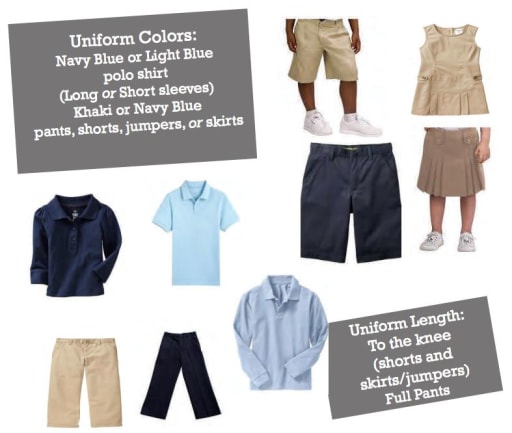examples school uniform