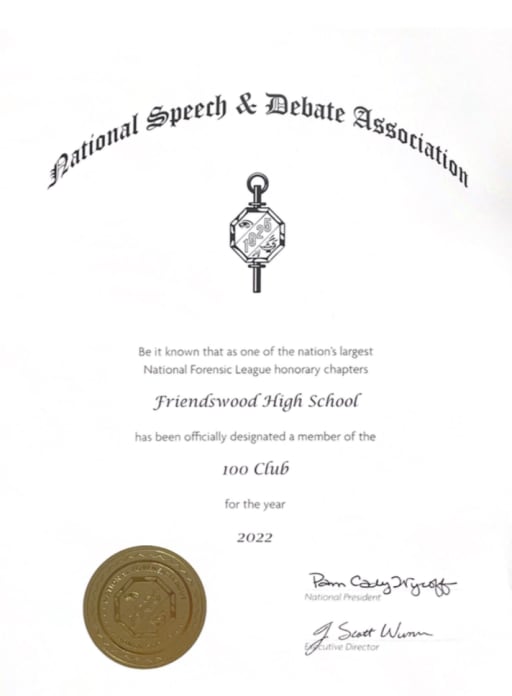 debate competition certificate