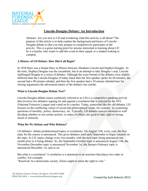 debate article example