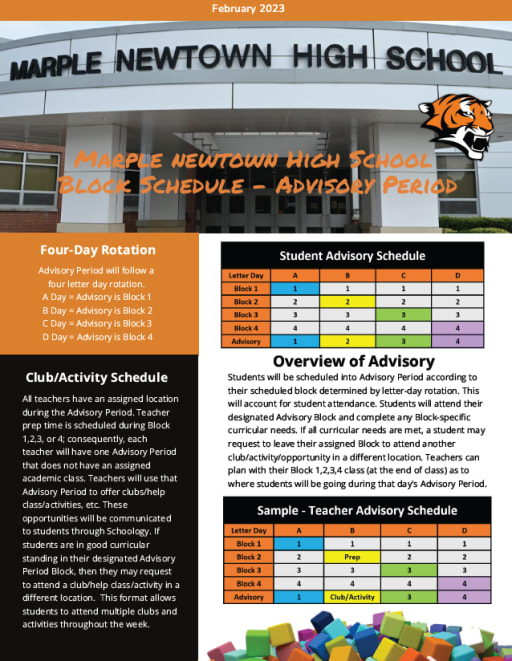 High School Block Scheduling Examples Blank Block Schedule Template By