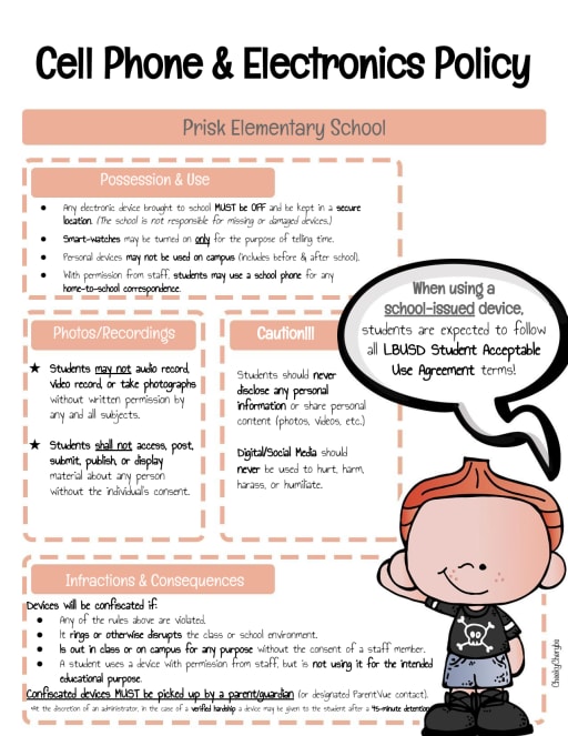 personal electronics policy