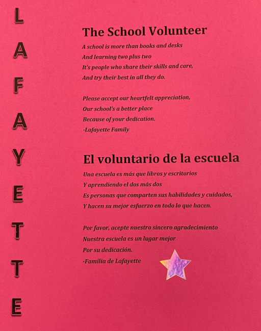 Parent Volunteer Appreciation Poems