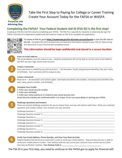 Fafsa Practice Worksheet