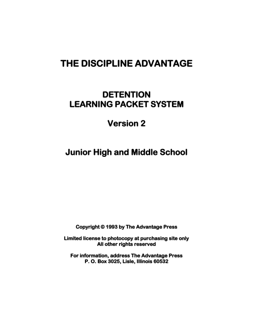 school detention system