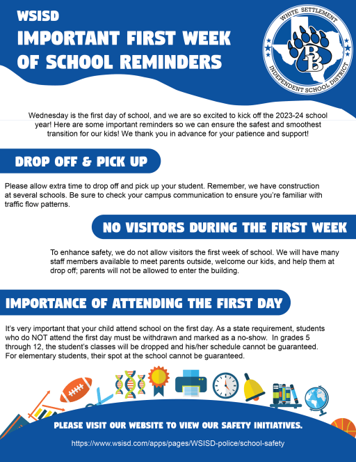 important reminders for students