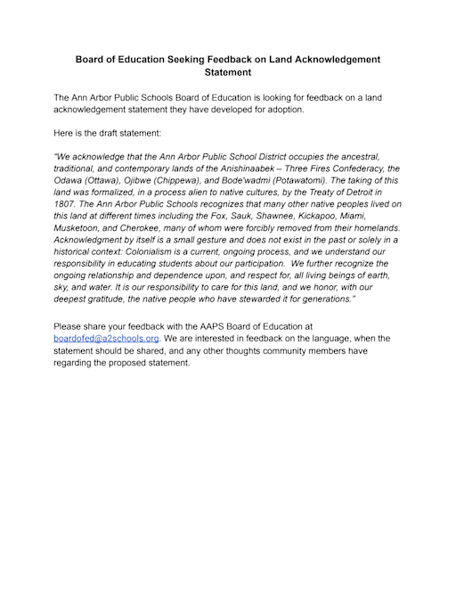 different acknowledgement statements