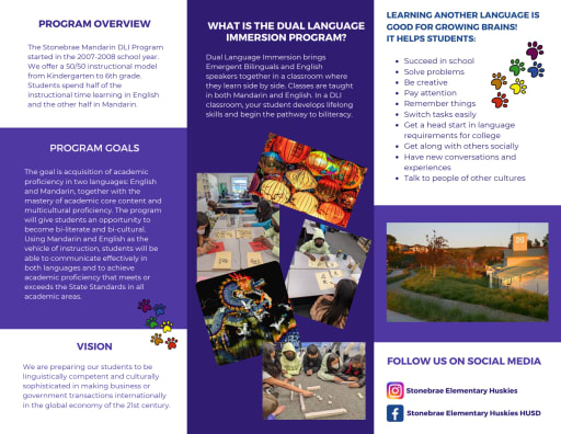 elementary brochure