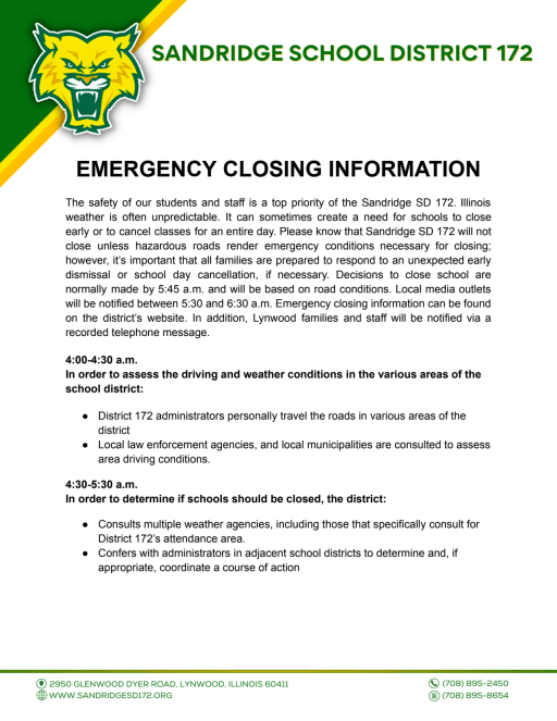 school emergency closures