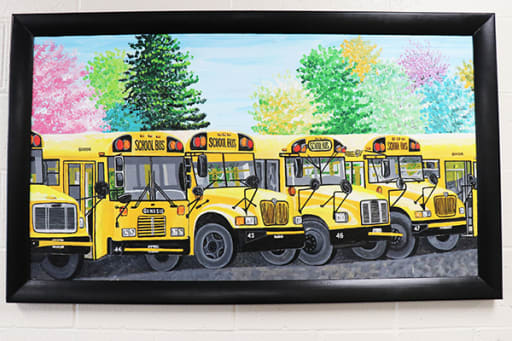 school bus artwork