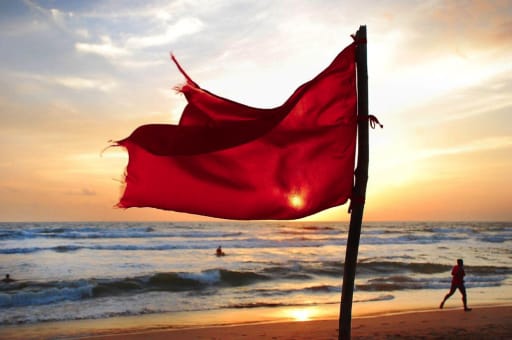 sunset beach red flag