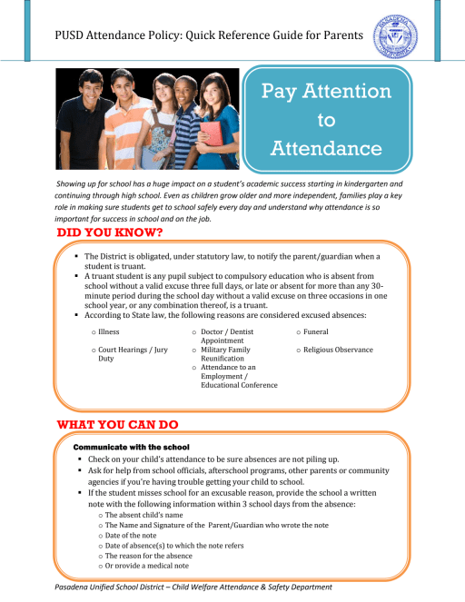 school attendance guide