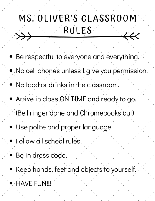 High School Classroom Expectations