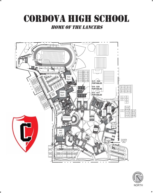 Mapa Del Campus De La Escuela Secundaria Folsom Hacerse Desde La
