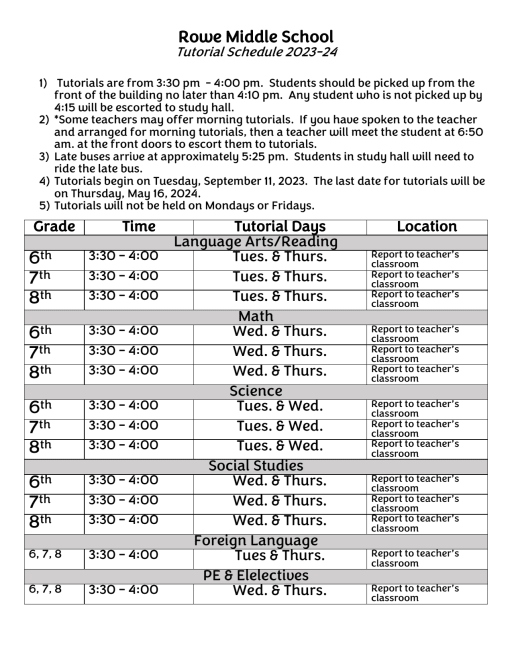 middle school tutorial
