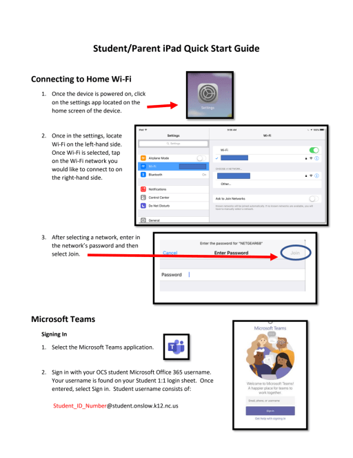 quick start in settings