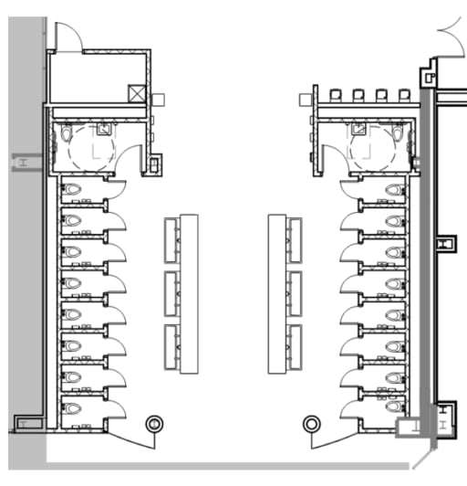 elementary school bathroom layout