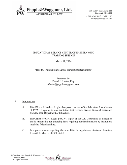 title ix official document