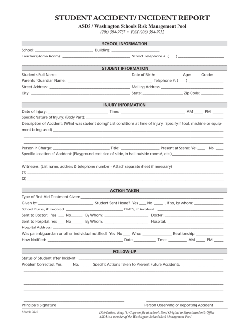 first accident report form
