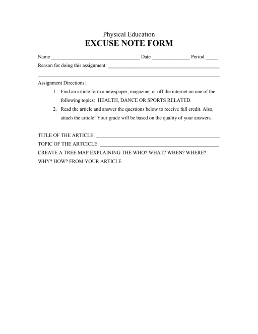 School Excuse Letter