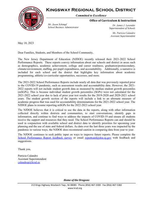 school report letter