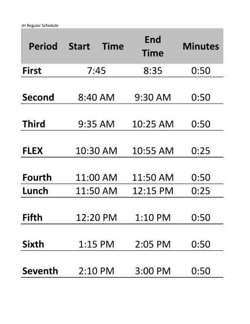 junior rcs term dates