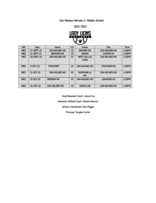 adamson schedule