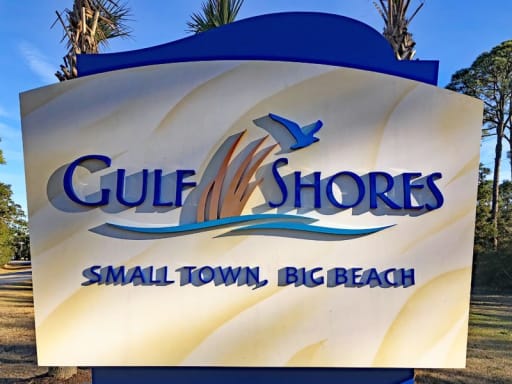 Gulf Shores Al Beach Welcome Sign Beach Flag Warning System | Gulf