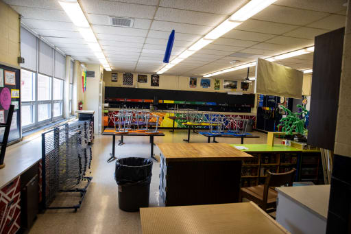 elementary art room setup