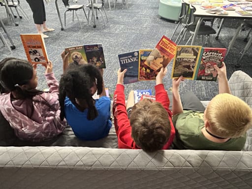 middle school students reading