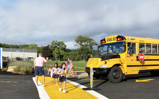 multiple school buses