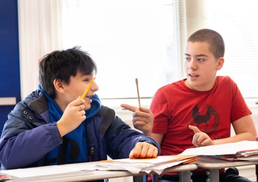 Two Students Talking Two Students Talking To Each Other · Free Stock