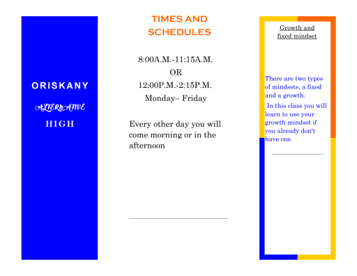 high school pamphlets