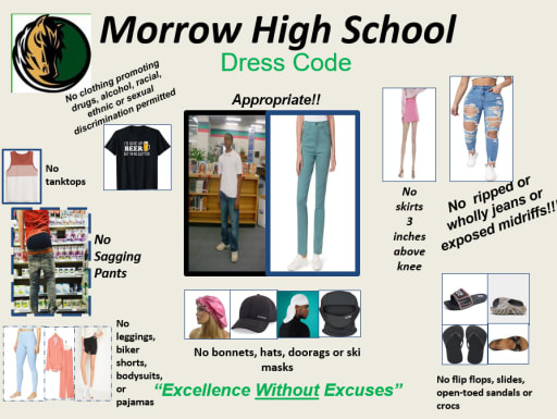 high school dress code examples