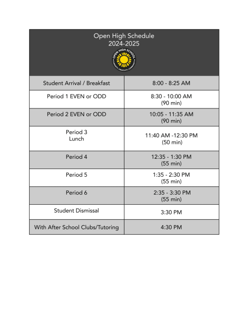 School Time Schedule