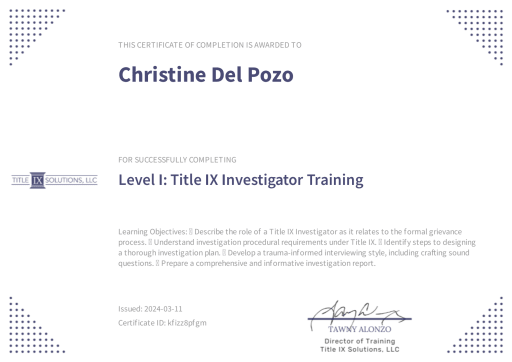 title ix official document