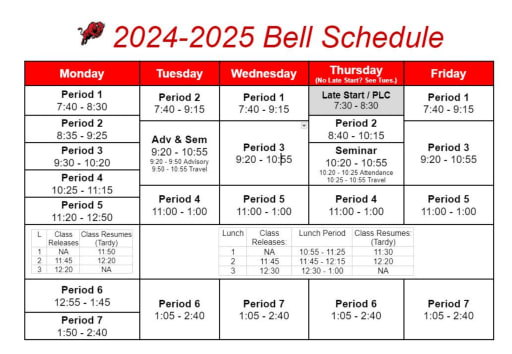 School Time Schedule