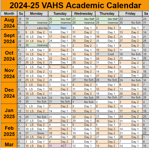 Verona High School Calendar With Activities Home | Augusta County